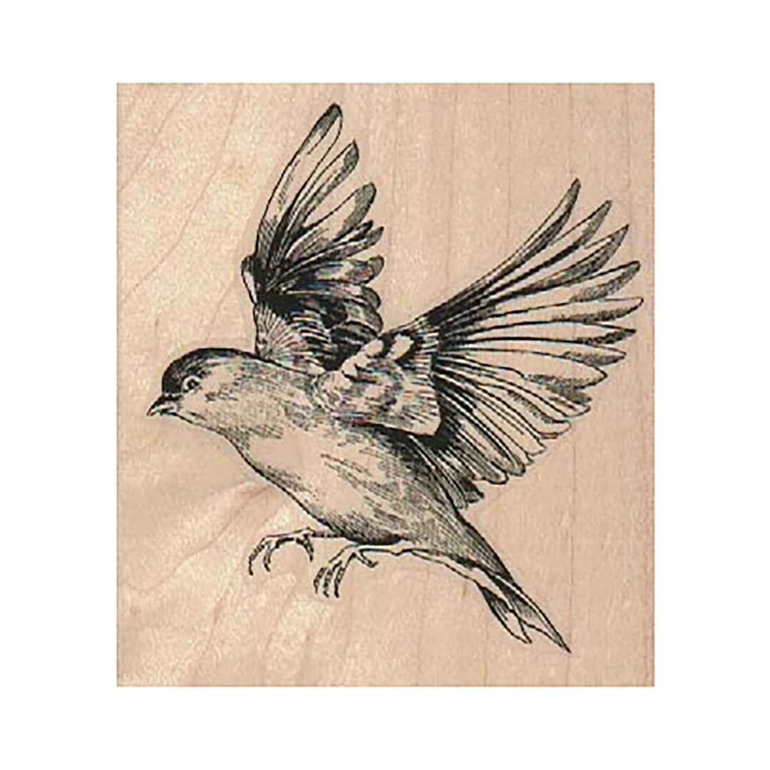 Flying Bird RUBBER STAMP, Nature Stamp, Bird Stamp, Outdoor Stamp, Aves ...