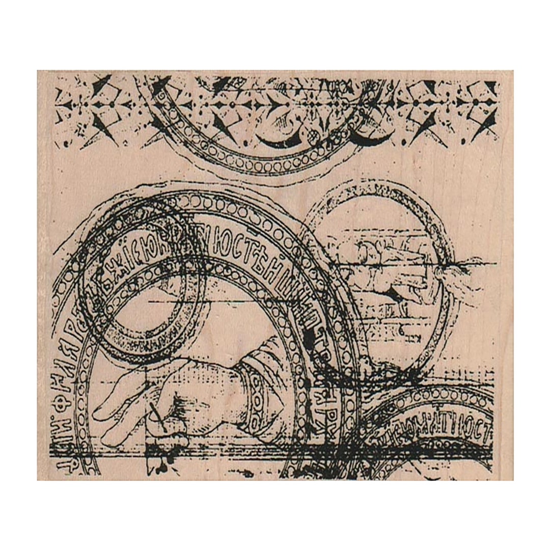 Hand Collage RUBBER STAMP, Background Stamp, Mixed Media Stamp ...