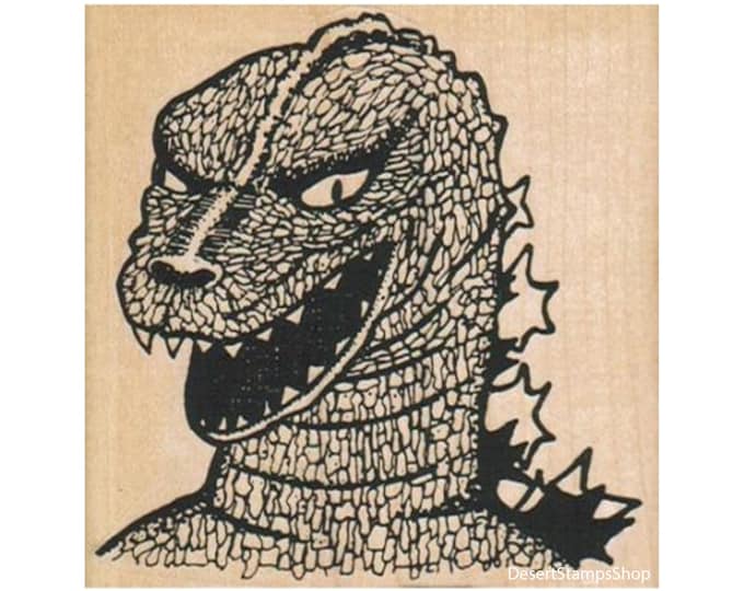 Godzilla RUBBER STAMP, King of Monsters Stamp, Monster Stamp ...
