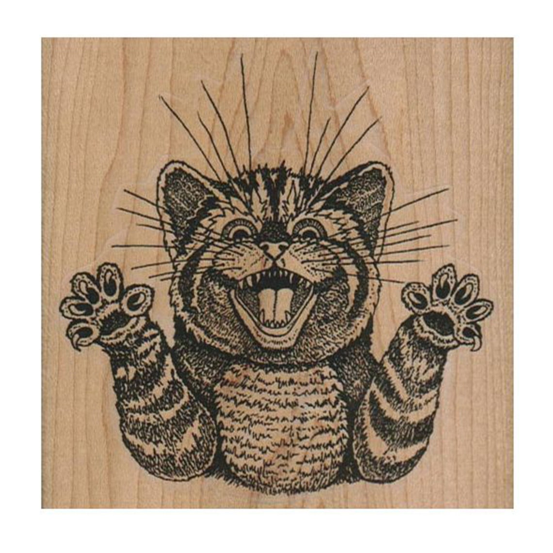 Stressed Out Scary Cat RUBBER STAMP Cat Stamp Cat Lover | Etsy