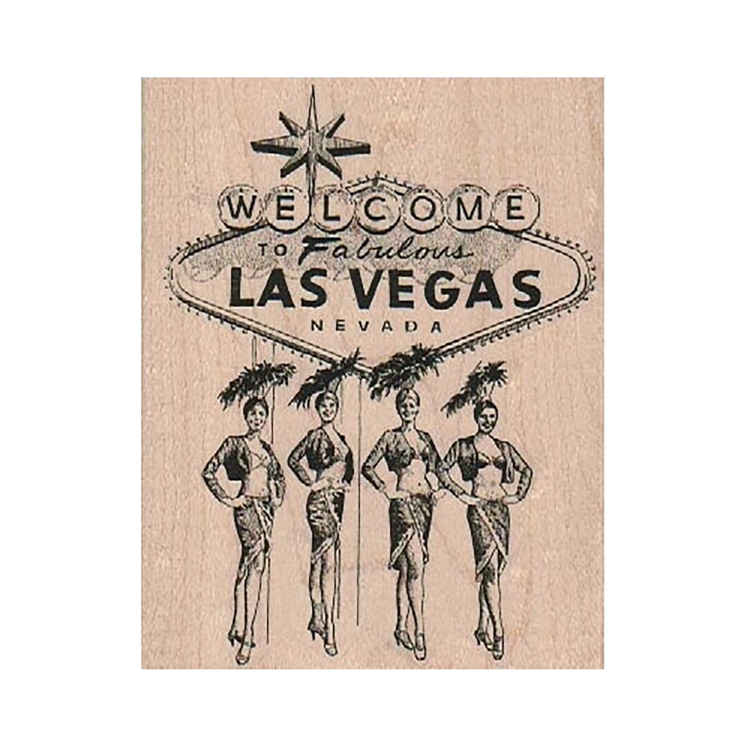 Vegas Showgirls RUBBER STAMP, Vegas Stamp, Travel Stamp, Vacation Stamp ...