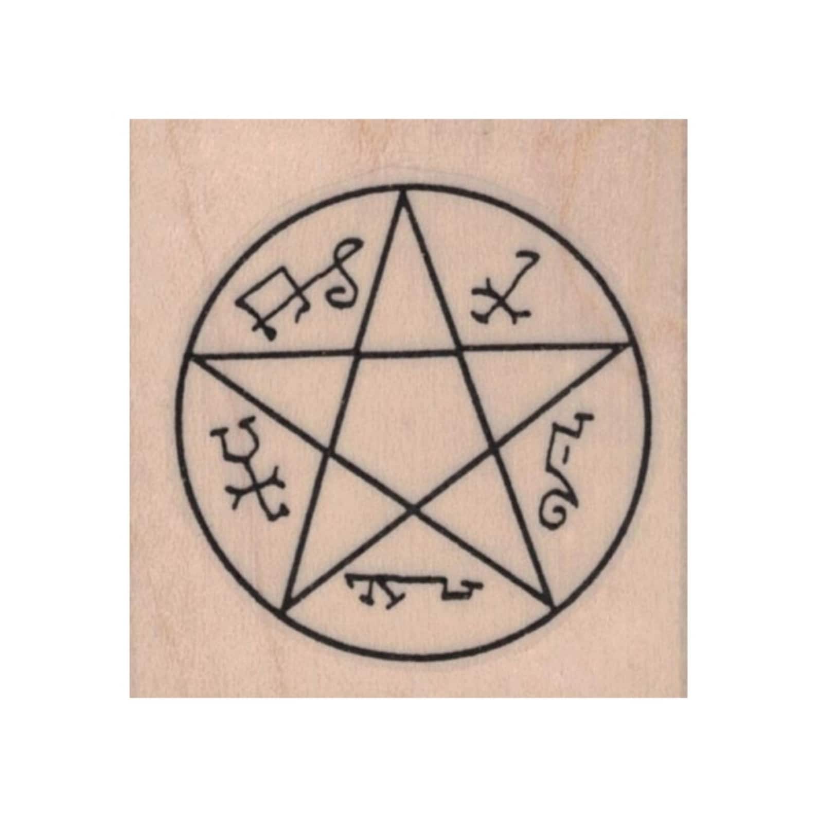 Devils Trap RUBBER STAMP, Supernatural Warding Stamp, Devil Stamp ...