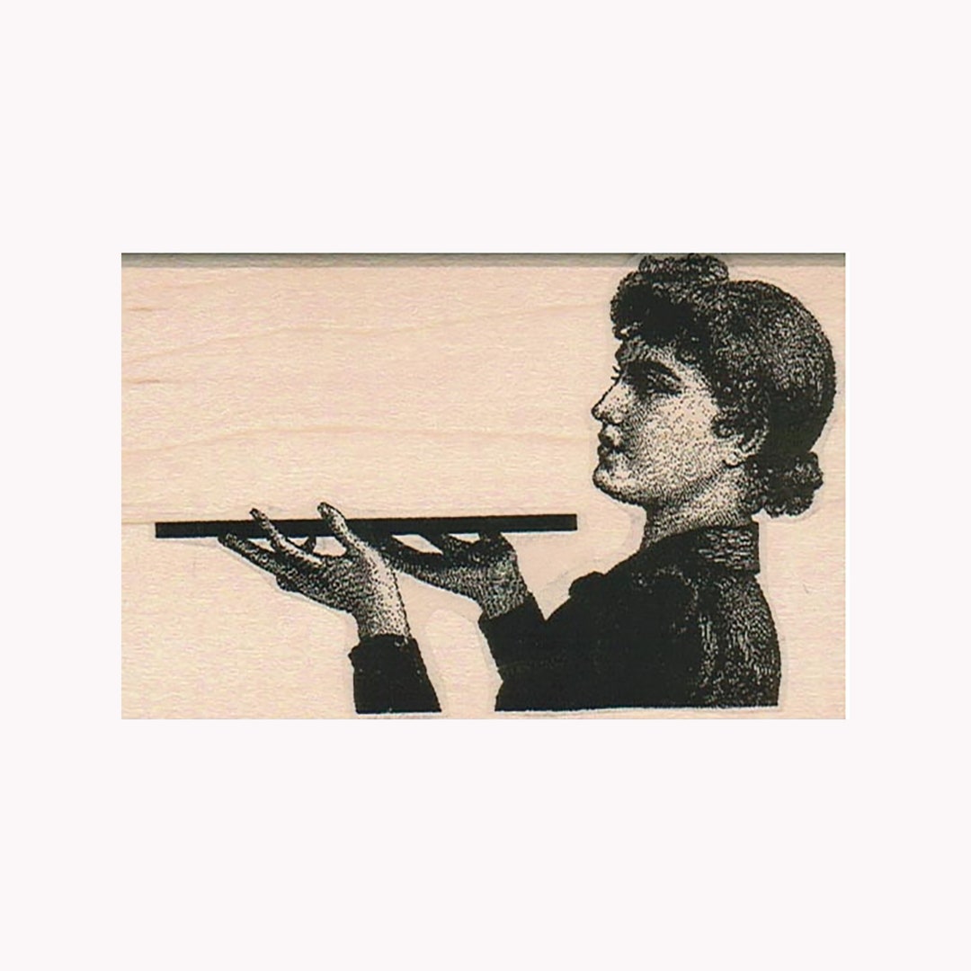 Victorian Tray Lady RUBBER STAMP, Tray Lady Stamp, Fancy Lady Stamp ...