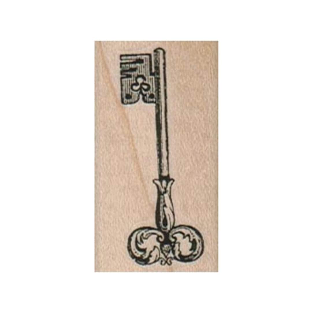 Fancy Key Vintage RUBBER STAMP, Key Stamp, Fancy Key Stamp, Lock Stamp ...