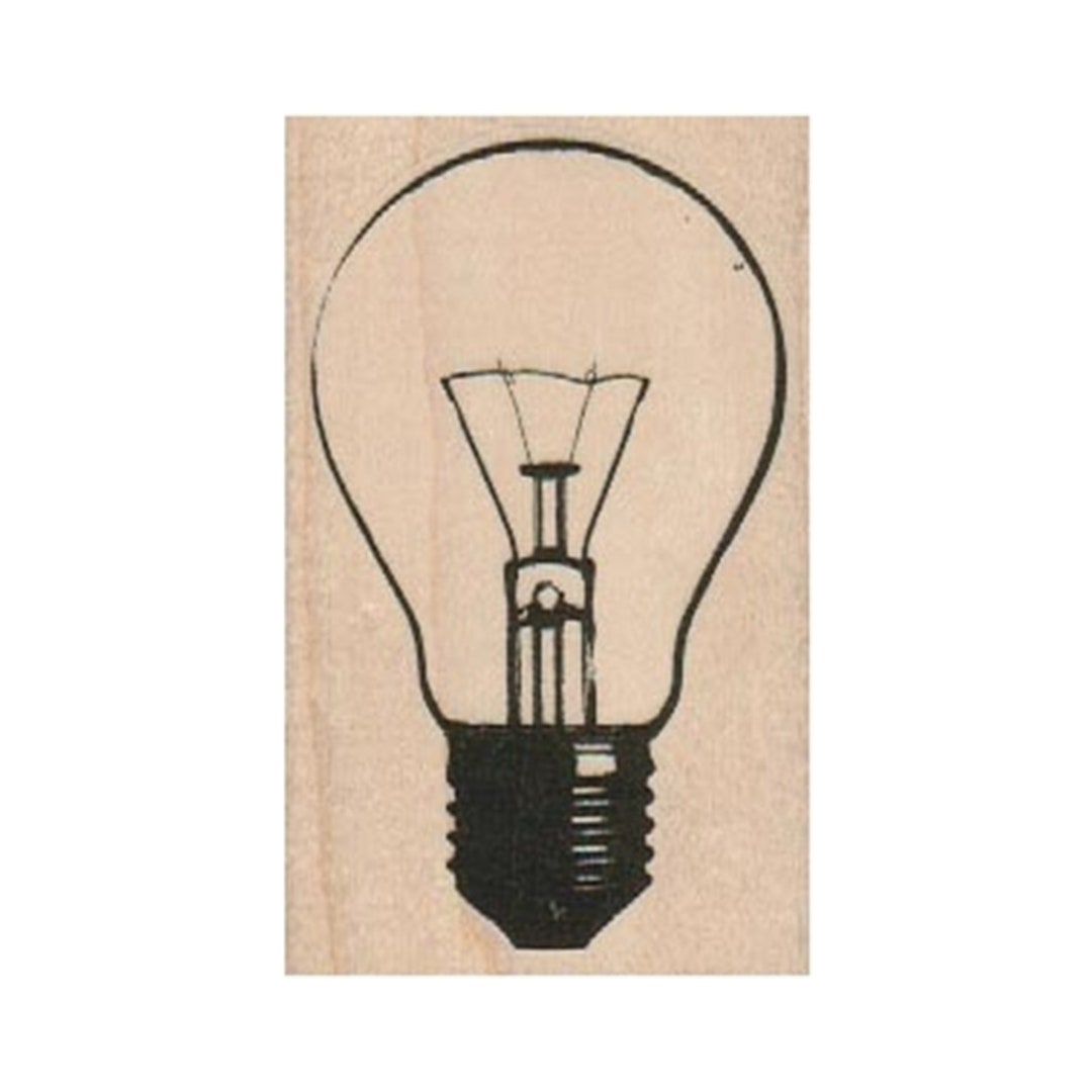 Large Lightbulb RUBBER STAMP, Light Stamp, Light Bulb Stamp, Lightbulb ...