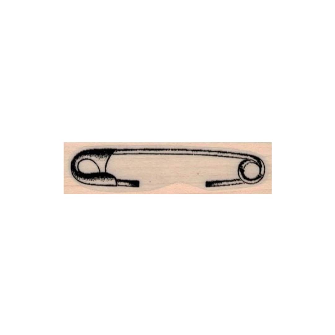 Safety Pin RUBBER STAMP, Pin Stamp, Safety Pin Stamp, Sewing Stamp ...