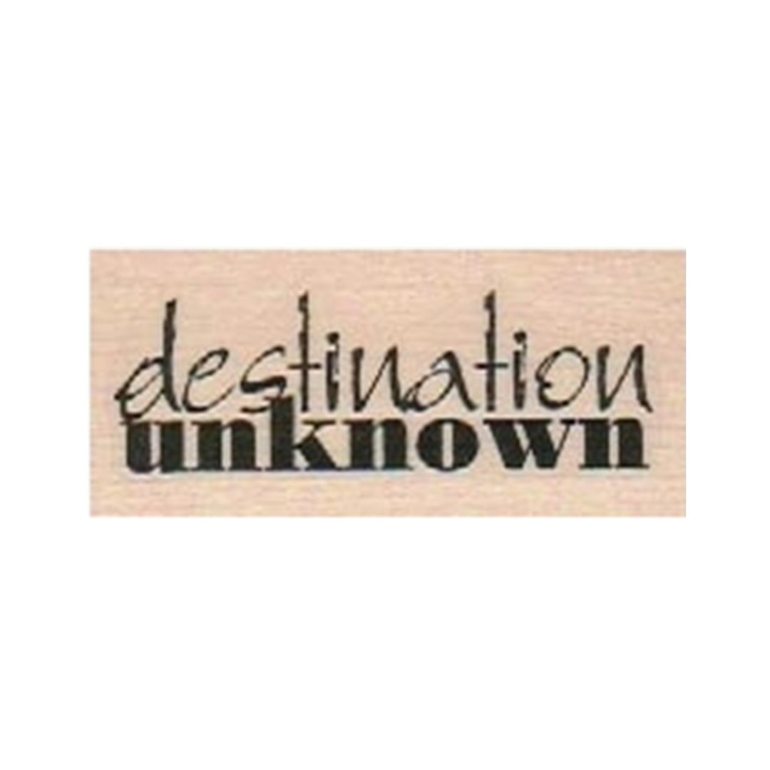 Destination Unknown RUBBER STAMP, Travel Stamp, Transportation Stamp ...