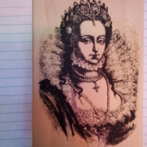 Queen Elizabeth I RUBBER STAMP, Queen Stamp, Royal Stamp, Royalty Stamp ...