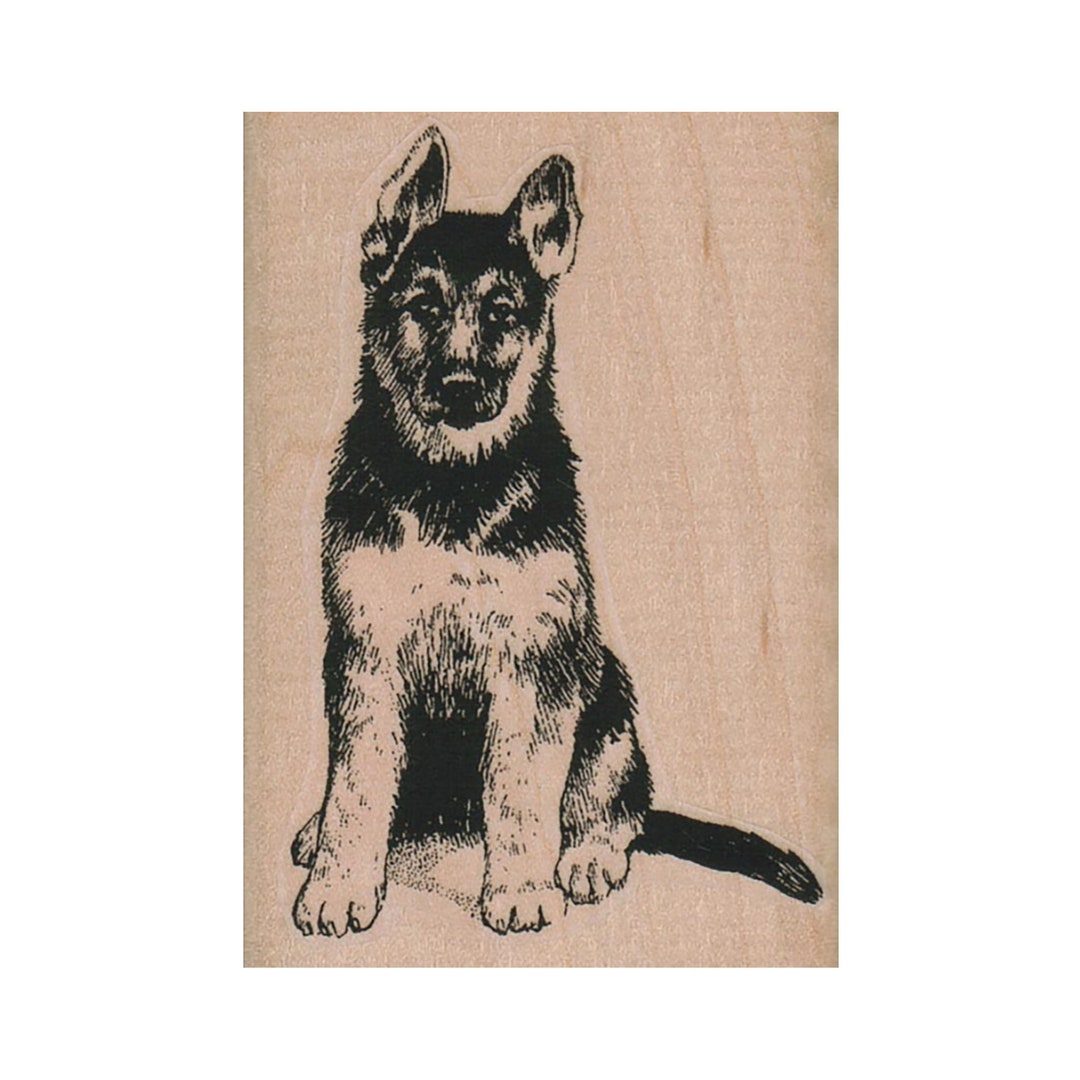 German Shepherd Dog RUBBER STAMP, German Shepherd Stamp, GSD Stamp, Dog ...