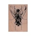 Whimsical Fly RUBBER STAMP, Fly Stamp, Flying Insect Stamp, Insect ...