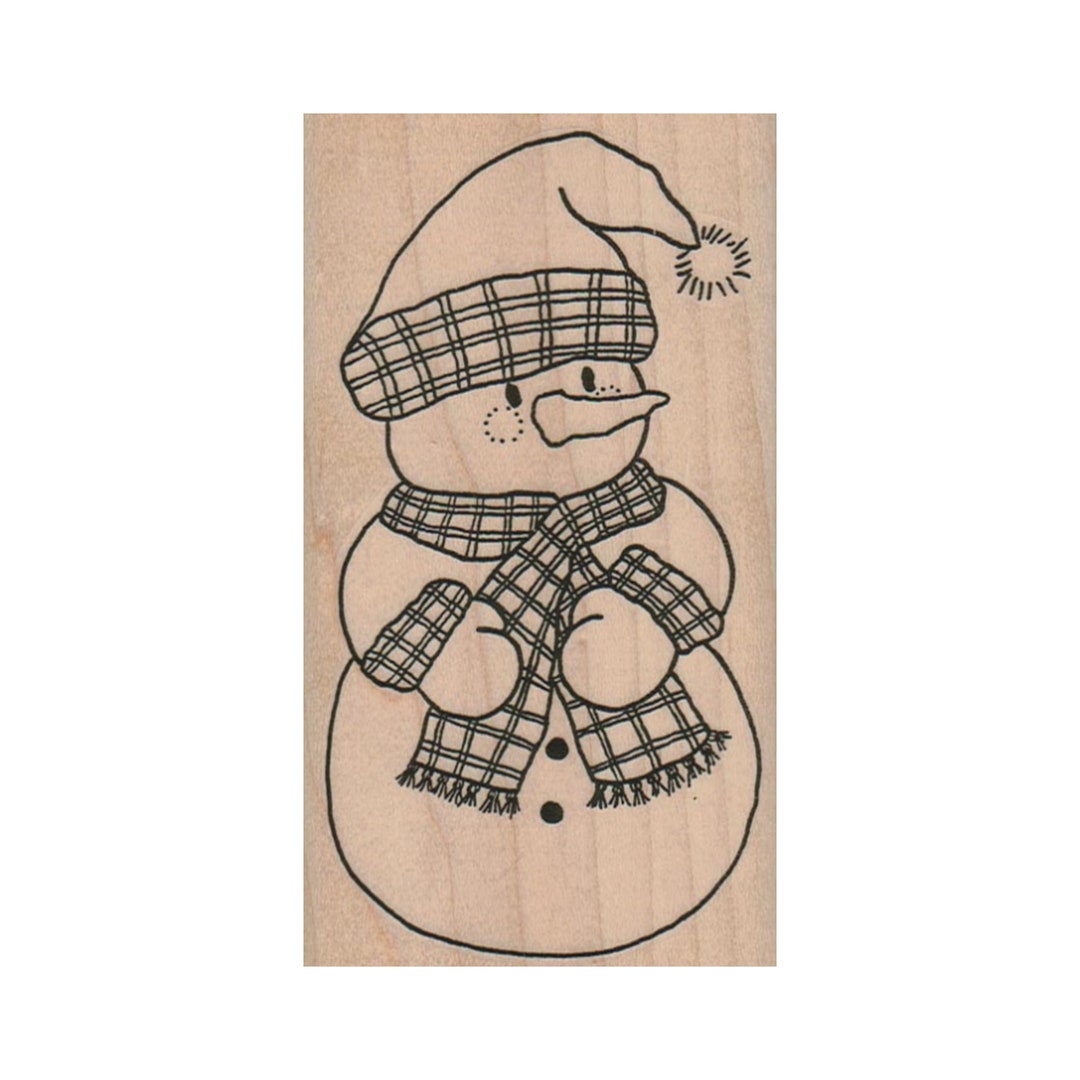 Snowman in Clothes RUBBER STAMP, Snowman Stamp, Winter Stamp, Christmas ...