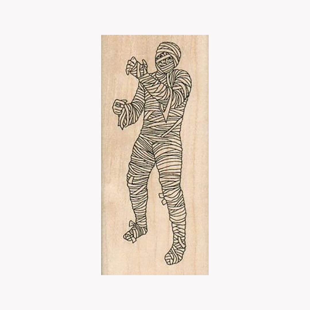 Mummy RUBBER STAMP, Halloween Stamp, Horror Movie Stamp, Egyptian Mummy ...
