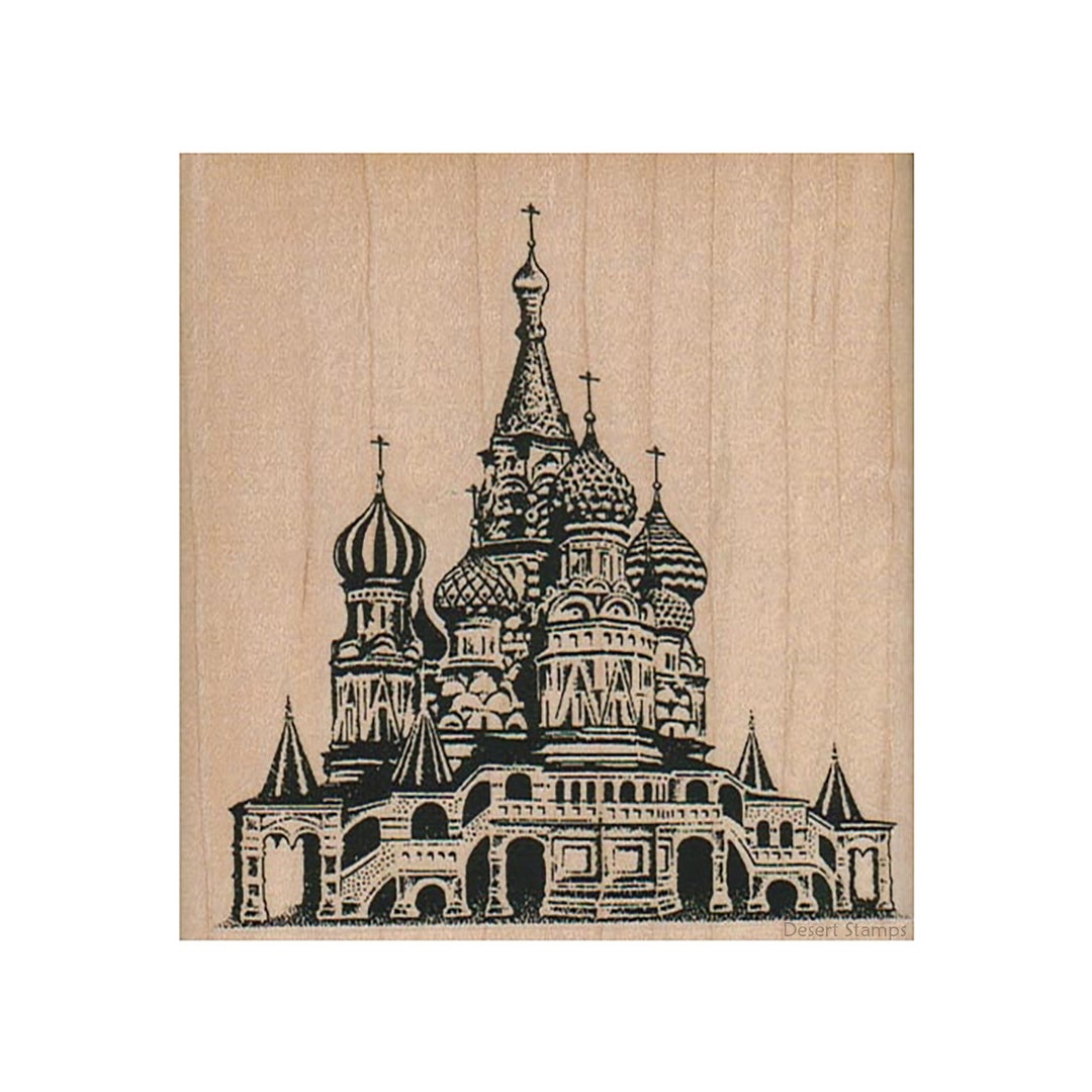 Moscow Churches RUBBER STAMP, Architecture Stamp, Travel Stamp, Russia ...