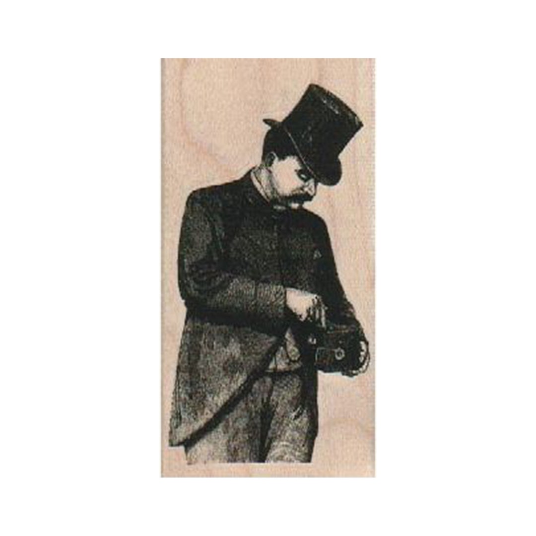 Victorian Cameraman RUBBER STAMP, Victorian Man Stamp, Top Hat Man ...