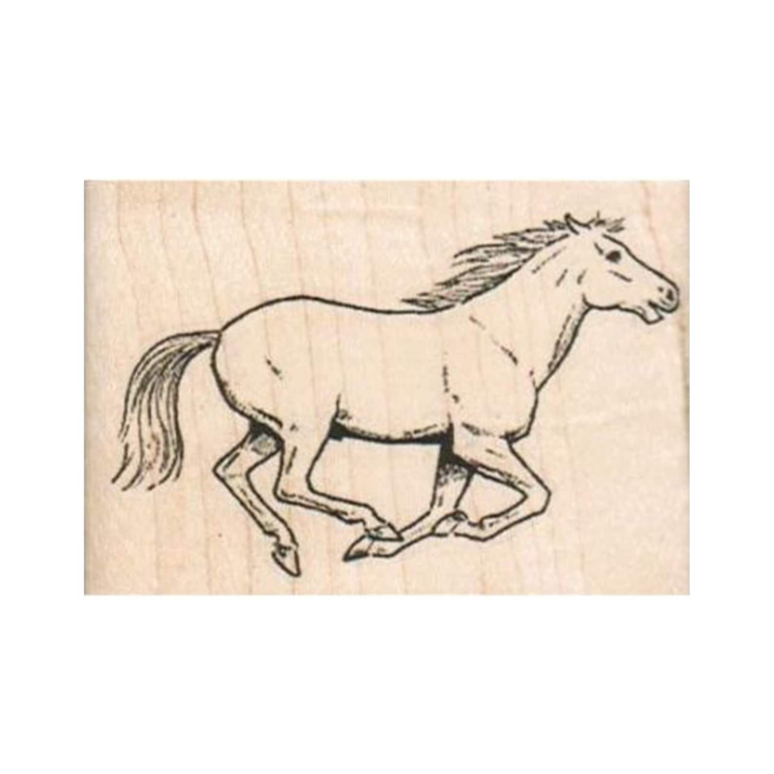Running Horse RUBBER STAMP Horse Stamp Mare Stamp Ranch - Etsy