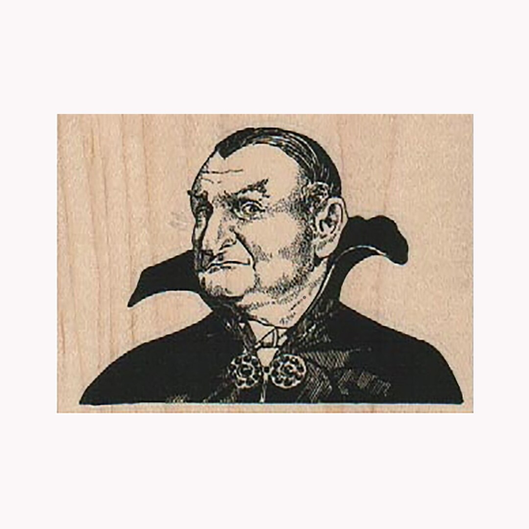 Dracula RUBBER STAMP, Halloween Stamp, Dracula Stamp, Monster Stamp ...