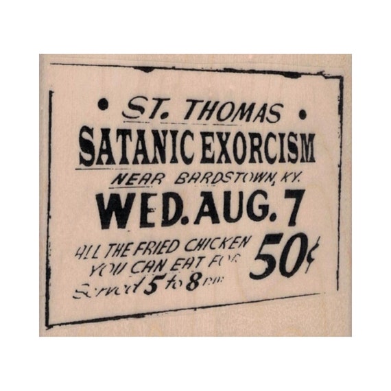 Satanic Exorcism RUBBER STAMP Halloween Stamp Horror Movie | Etsy