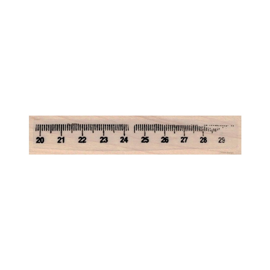 Measuring Tape Section RUBBER STAMP, Tape Measure Stamp, Measuring ...