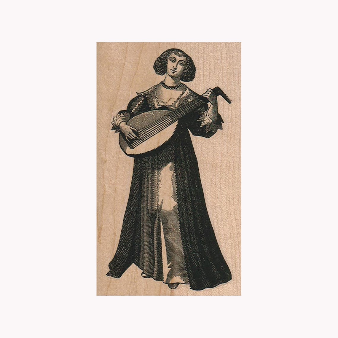 Medieval Lute Player RUBBER STAMP Lute Player Stamp Kings - Etsy