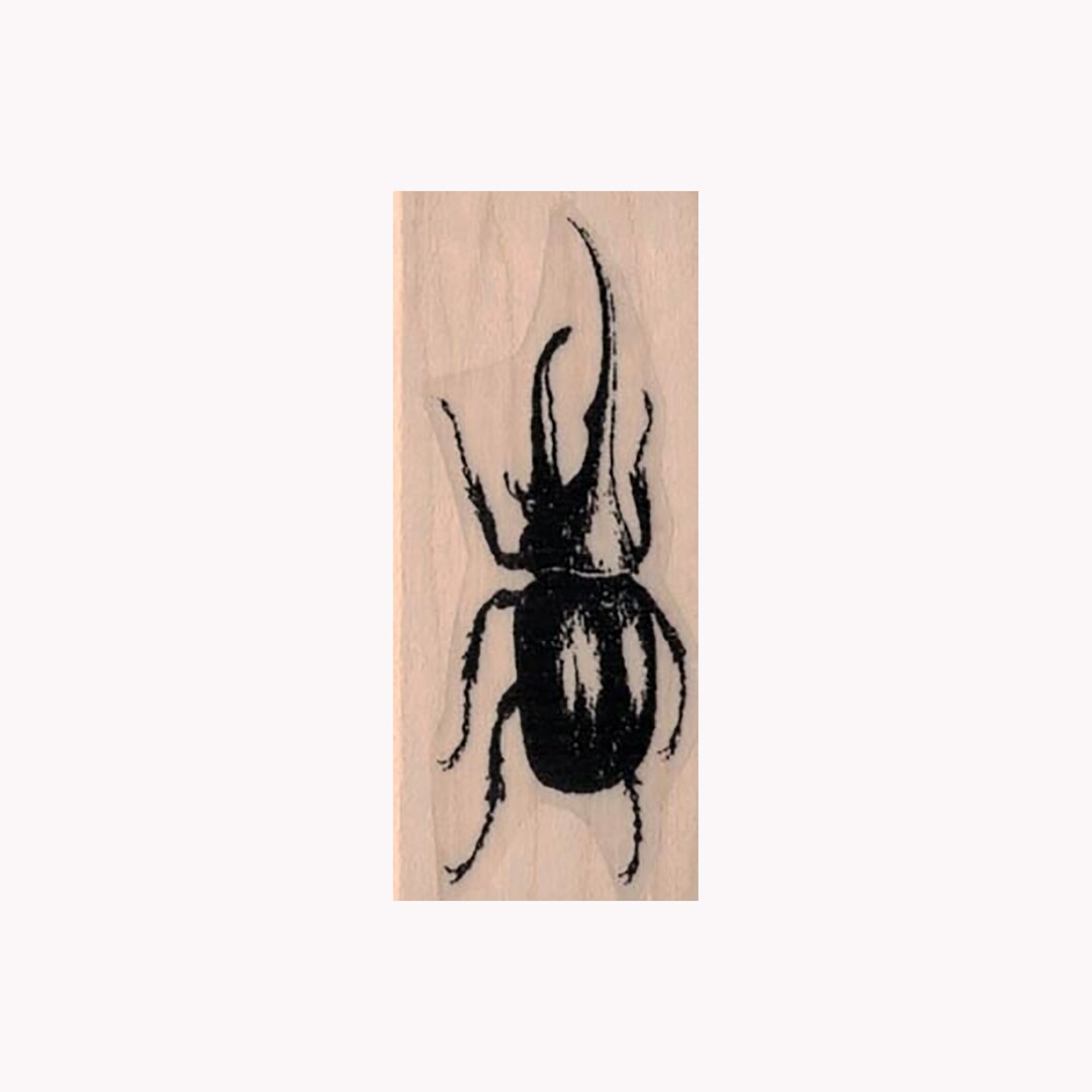 Hercules Beetle RUBBER STAMP, Insect Stamp, Bug Stamp, Entomology Stamp ...