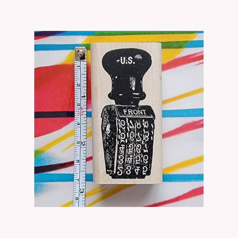 Vintage Number Stamp RUBBER STAMP Rubber Stamp Date Stamp - Etsy