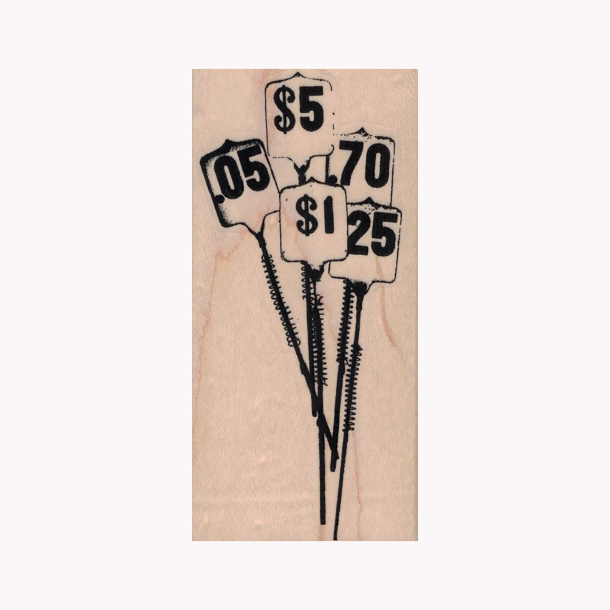 Price Tag Sticks RUBBER STAMP, Price Tag Stamp, Mixed Media Stamp ...