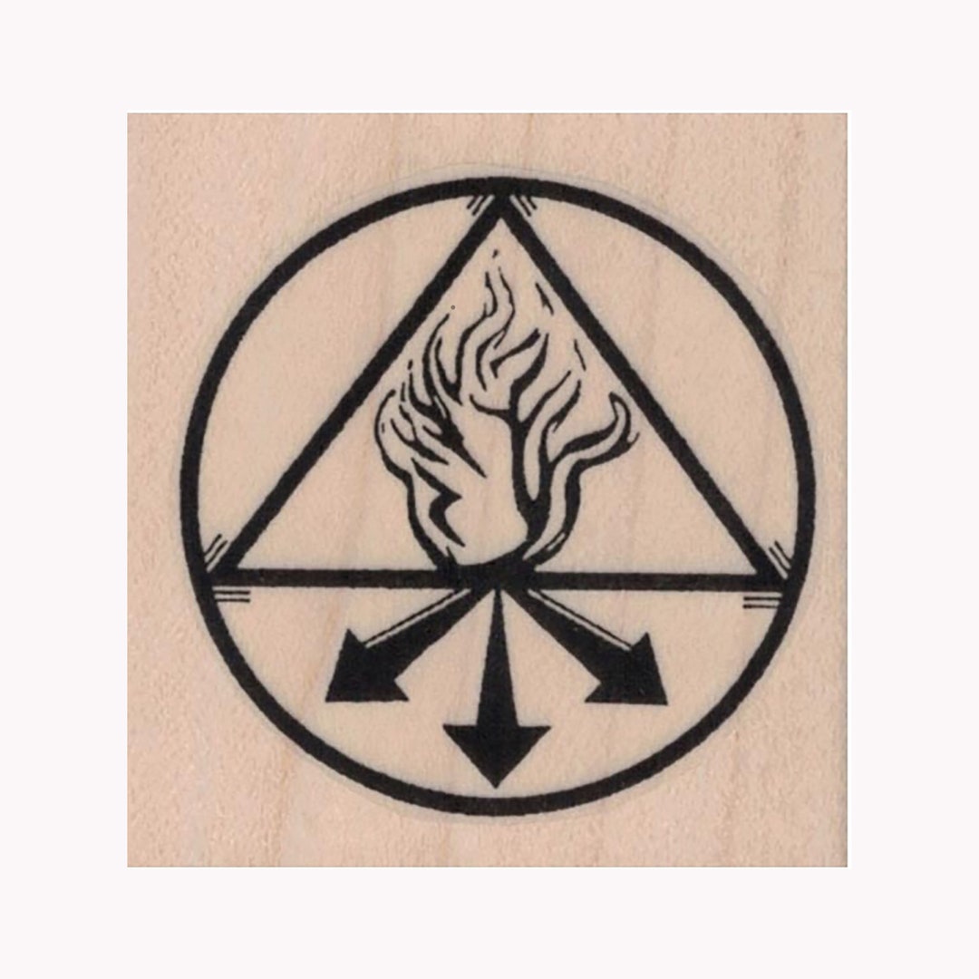 Fire Spreading Symbol RUBBER STAMP, Fire Symbol Stamp, Mixed Media ...