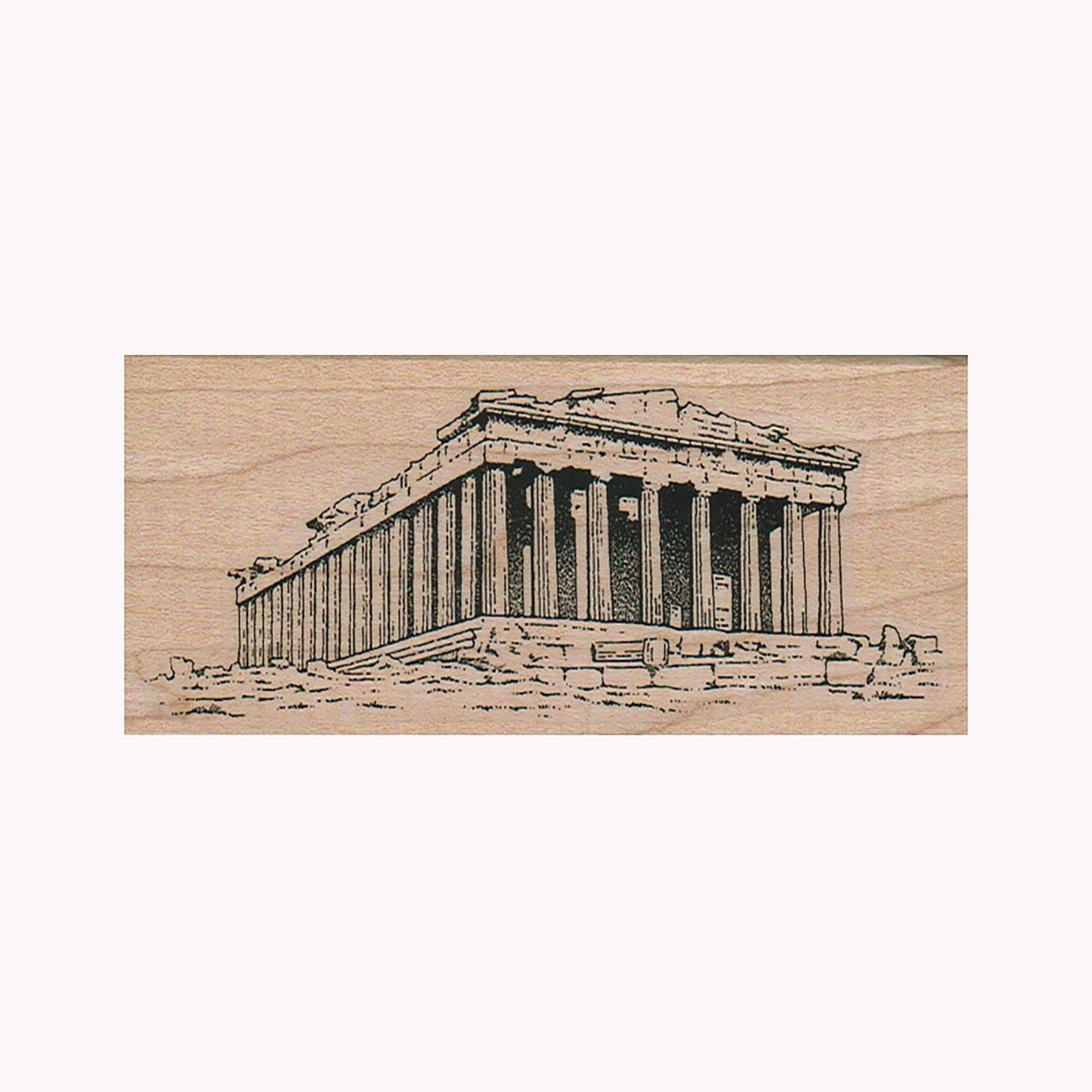 Parthenon RUBBER STAMP, Greece Stamp, Athenian Empire Stamp, Classical ...