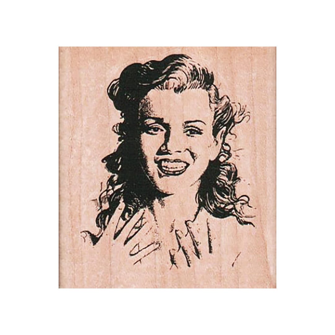 Hands Lady RUBBER STAMP, Lady Rubber Stamp, 50s Lady Rubber Stamp ...