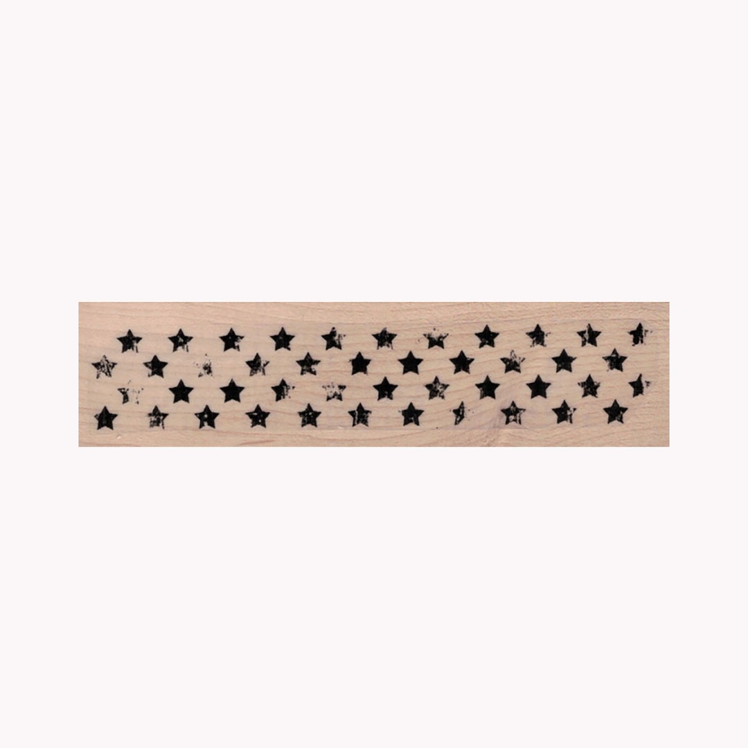 Grungey Strip of Stars RUBBER STAMP, Star Stamp, Celestial Stamp, Space ...