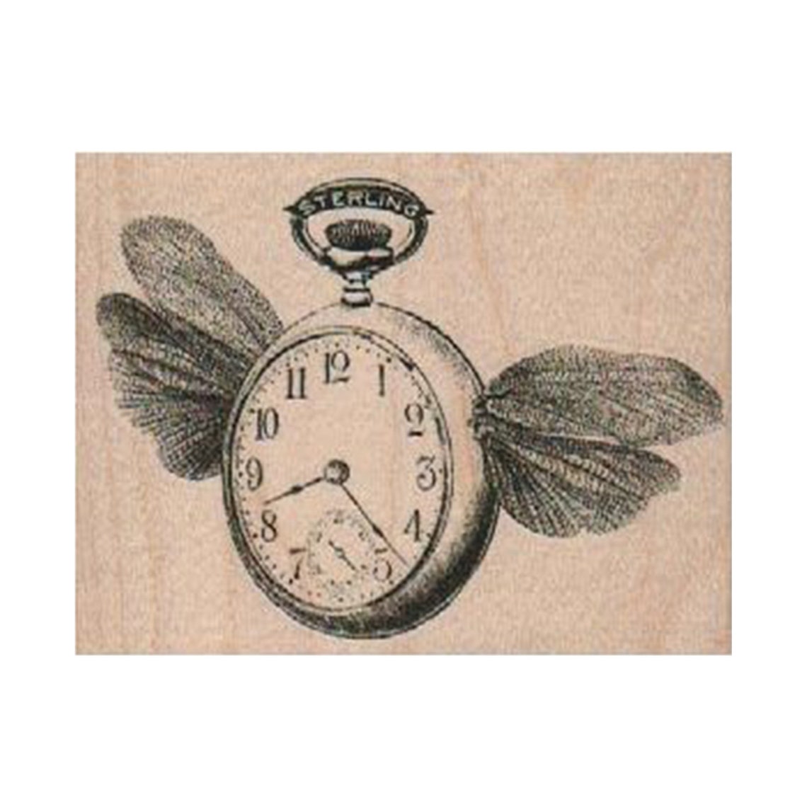 Flying Watch RUBBER STAMP Pocket Watch Stamp Watch Stamp - Etsy