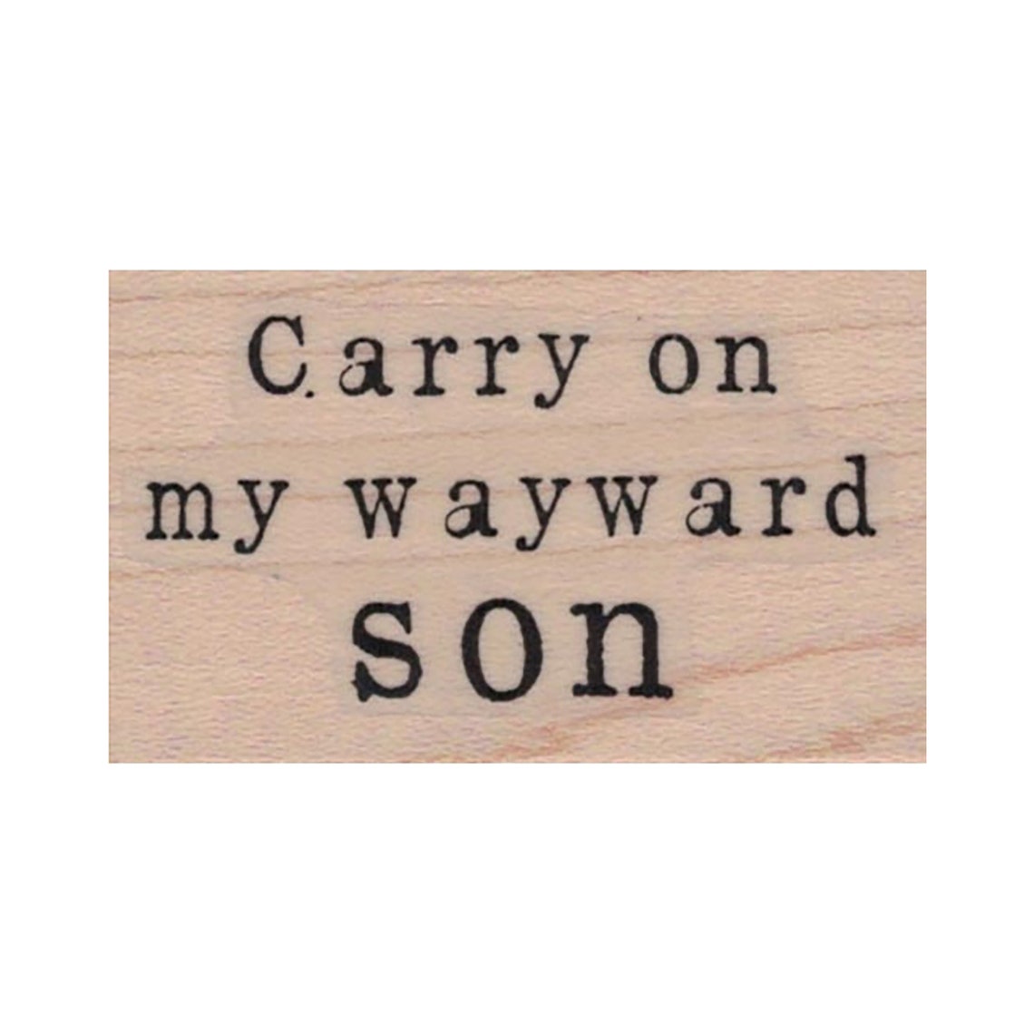 Carry on My Wayward Son RUBBER STAMP Supernatural Stamp - Etsy