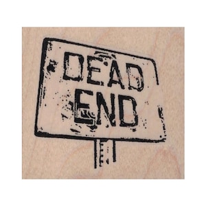 Dead End Sign RUBBER STAMP, Road Trip Stamp, Travel Stamp, Road Sign ...