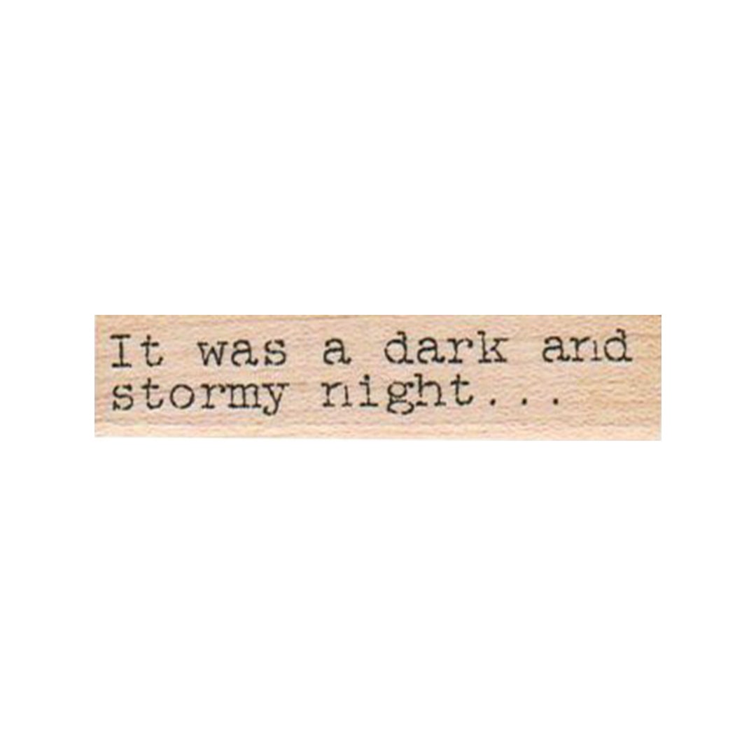 It Was A Dark and Stormy Night RUBBER STAMP, Story Time Rubber Stamp ...