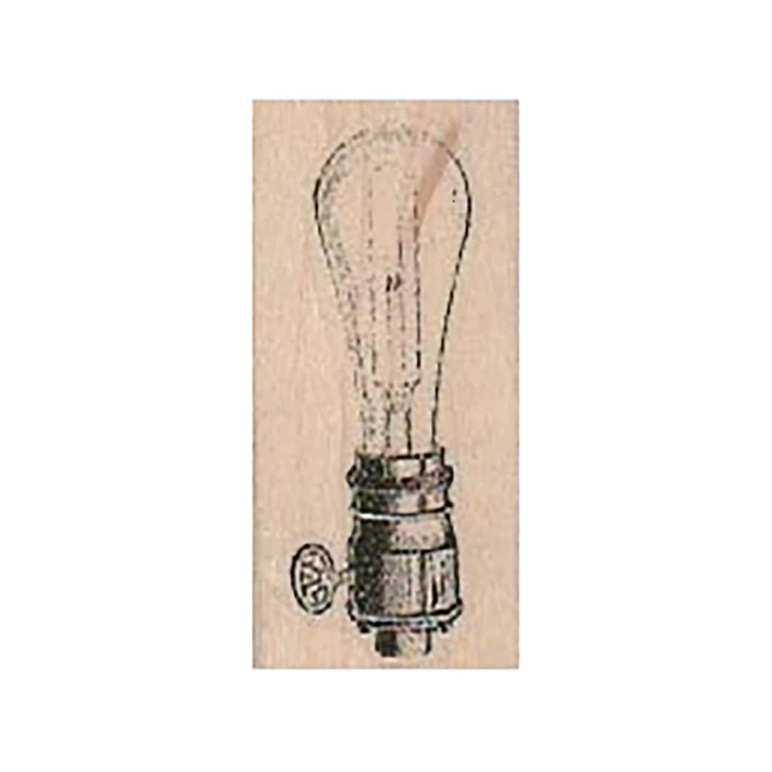 Steampunk Lightbulb RUBBER STAMP, Light Stamp, Light Bulb Stamp ...