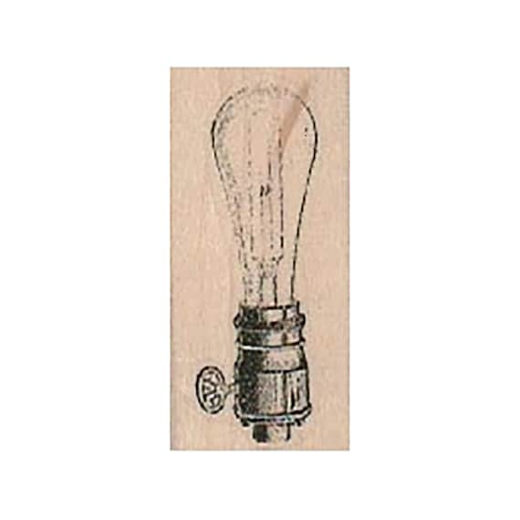 Steampunk Lightbulb RUBBER STAMP Light Stamp Light Bulb - Etsy