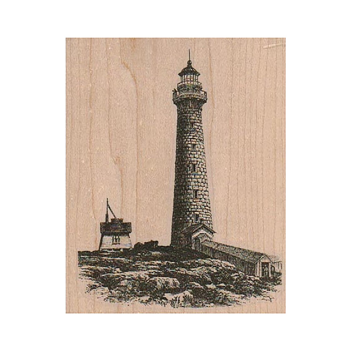 Lighthouse Scene RUBBER STAMP Water Stamp Lighthouse Stamp - Etsy