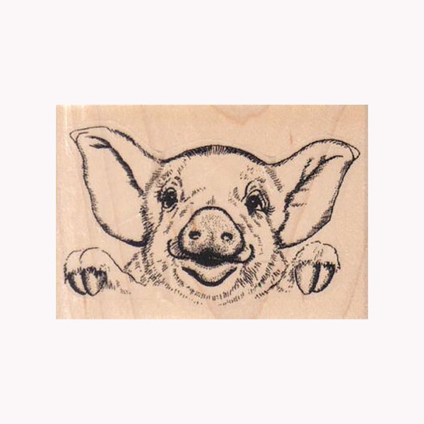 Pig Rubber Stamp - Etsy
