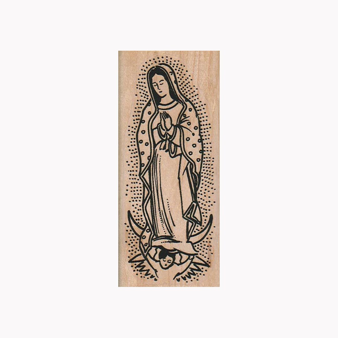 Guadalupe RUBBER STAMP, Religious Stamp, Our Lady of Guadalupe Stamp ...