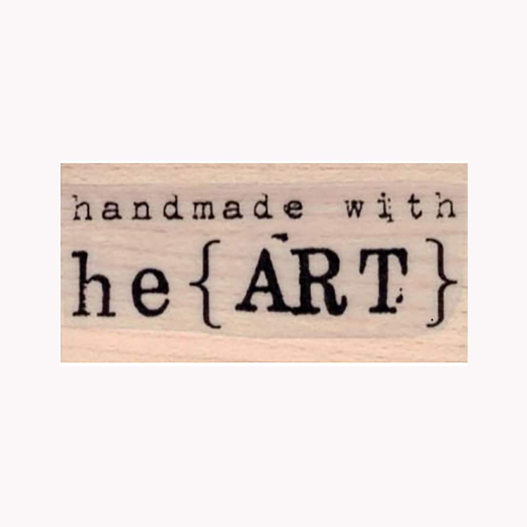 Handmade With Art RUBBER STAMP, Hand Made Stamp, Custom Stamp ...