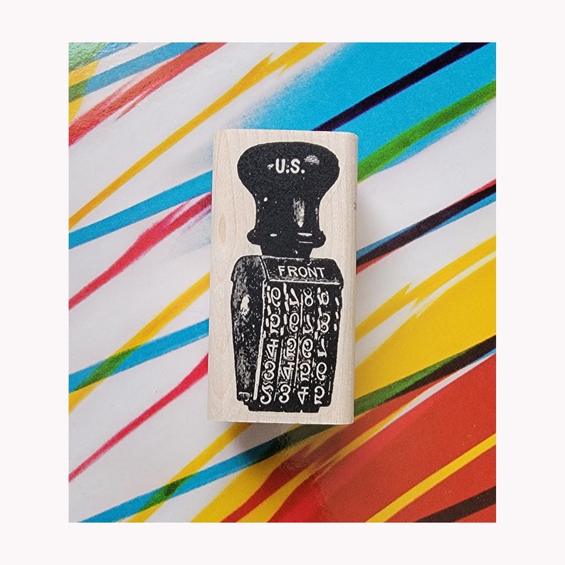 Vintage Number Stamp RUBBER STAMP Rubber Stamp Date Stamp - Etsy
