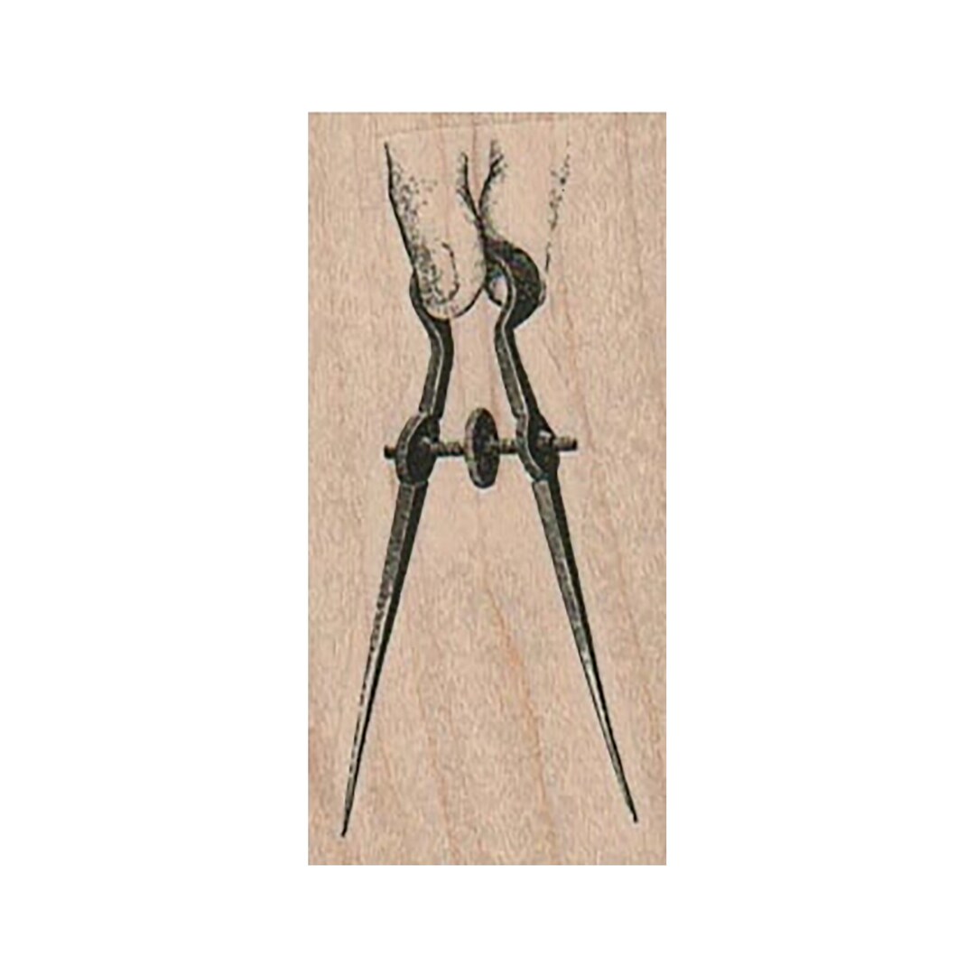 Caliper RUBBER STAMP, Compass Stamp, Measurement Stamp, Mixed Media ...