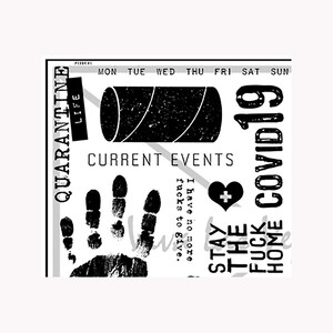 Covid19 Collection Unmounted Rubber Stamp Sheet, Mask Stamp, Toilet ...