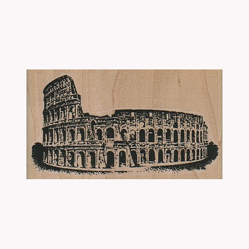 The Colosseum RUBBER STAMP Roman Stamp Coliseum Stamp | Etsy