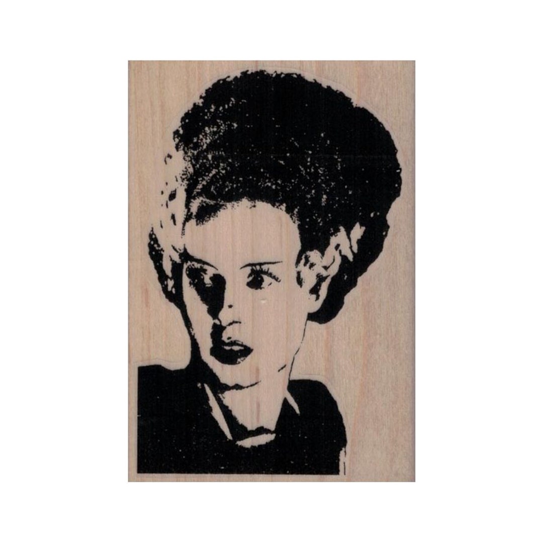 Bride of Frankenstein RUBBER STAMP, Halloween Stamp, Horror Movie Stamp ...