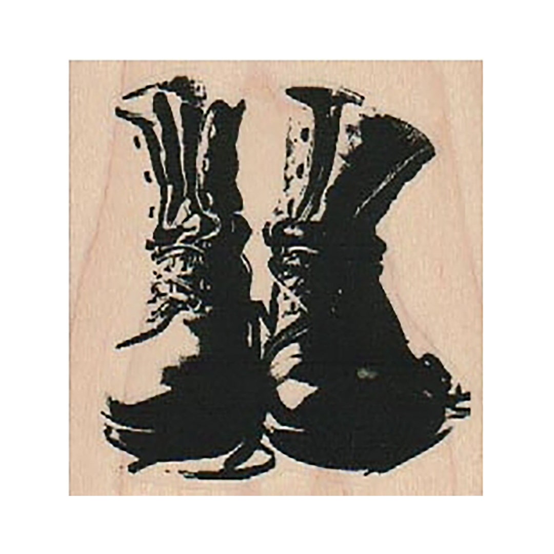 Pair of Boots RUBBER STAMP, Boots Stamp, Work Boots Stamp, Combat Boots ...