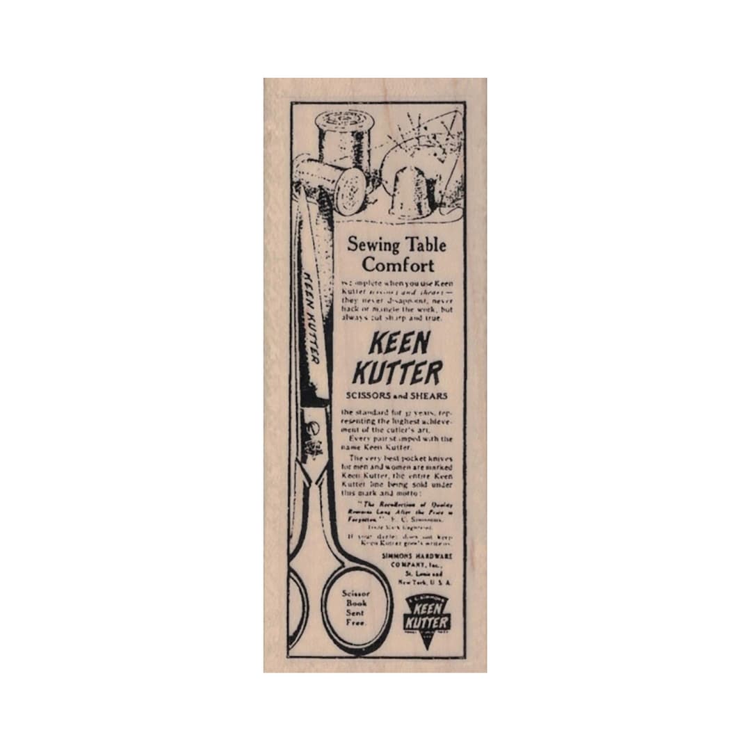 Keen Kutter Ad RUBBER STAMP, Advertisement Stamp, Vintage Ad Stamp ...