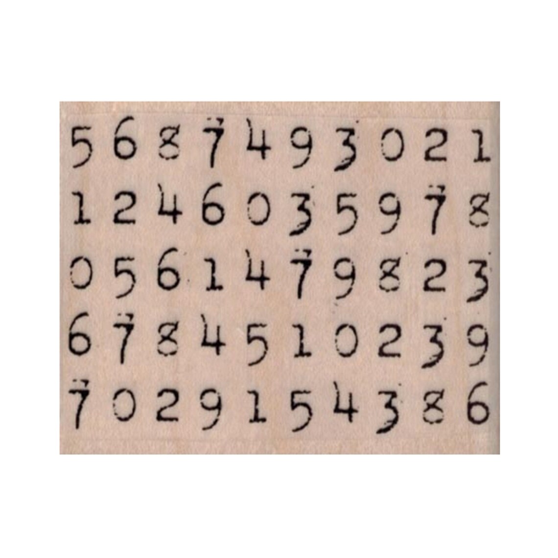 Numbers RUBBER STAMP Numbers Stamp Numerical Stamp Mixed - Etsy