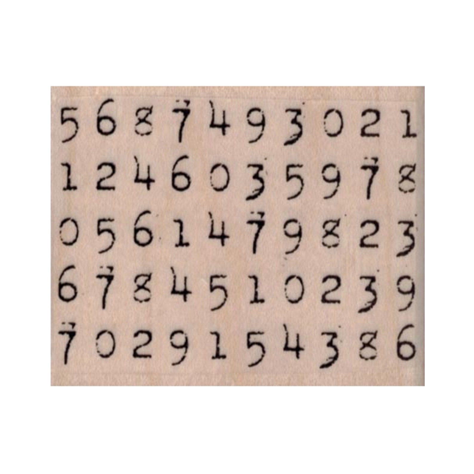 Numbers RUBBER STAMP Numbers Stamp Numerical Stamp Mixed - Etsy