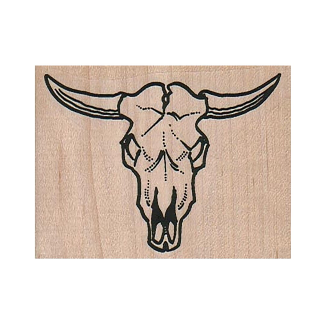 Steer Horns RUBBER STAMP, Cowboy Stamp, Western Stamp, Old West Stamp ...